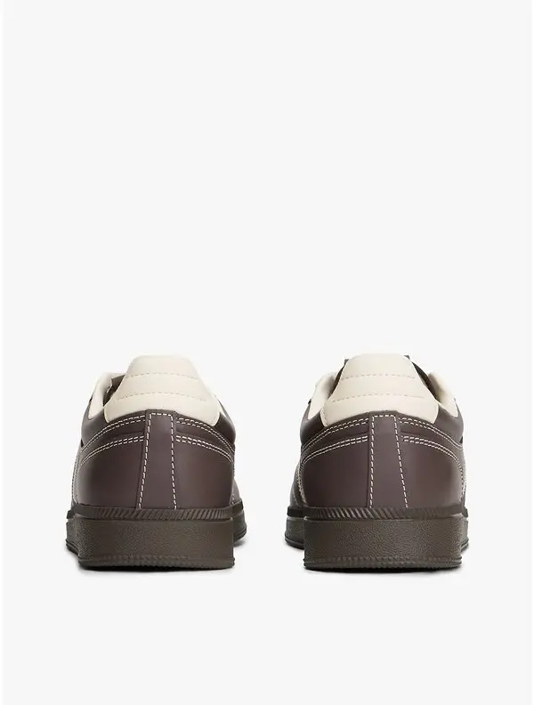 Tommy Hilfiger Leather Skater Sneakers - Black Walnut
