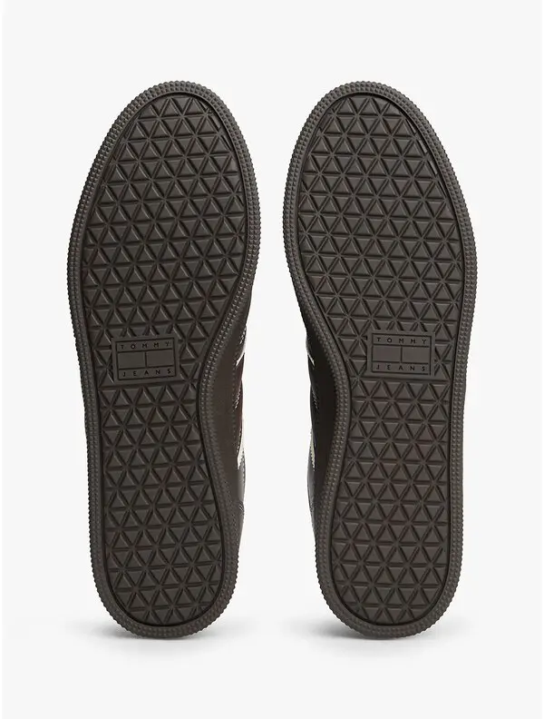 Tommy Hilfiger Leather Skater Sneakers - Black Walnut