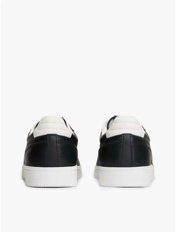 Tommy Hilfiger Leather Skater Sneakers - Black