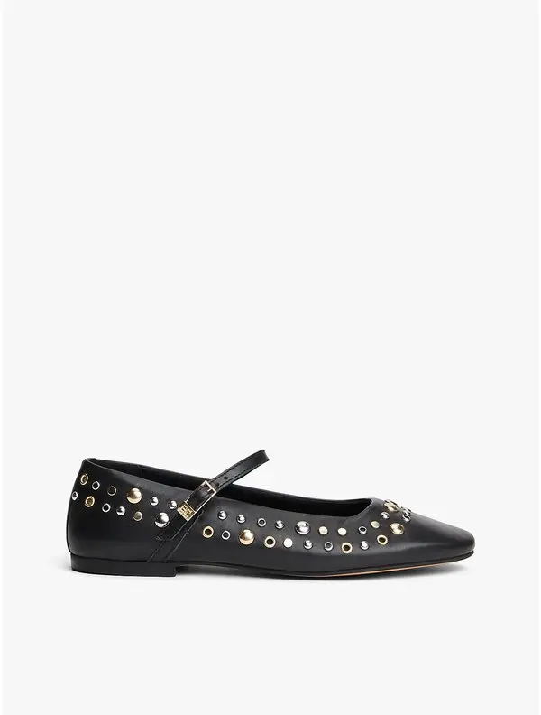Tommy Hilfiger Studded Leather Mary Jane Flat