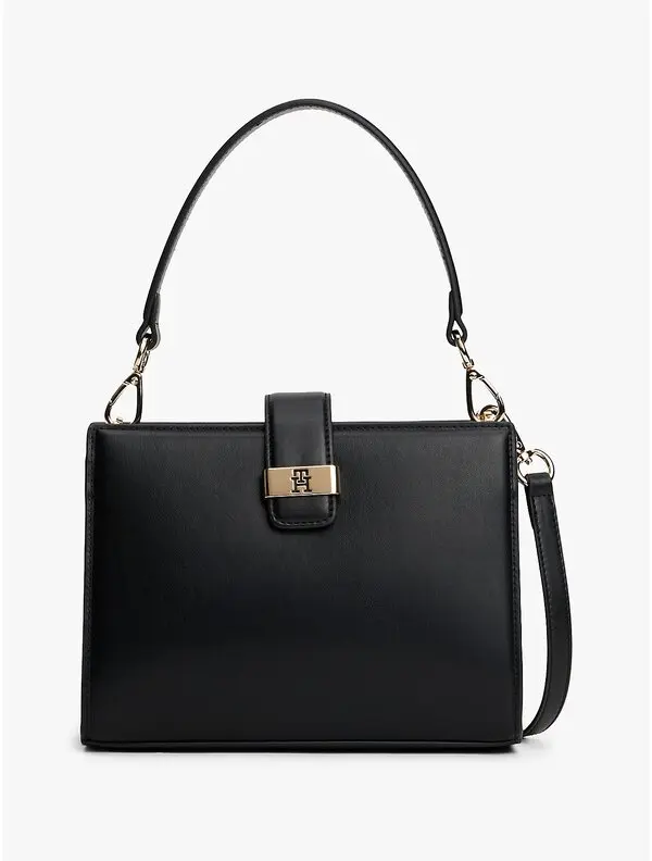 Tommy Hilfiger Monogram Clasp Mini Satchel Bag