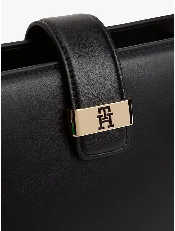 Tommy Hilfiger Monogram Clasp Mini Satchel Bag
