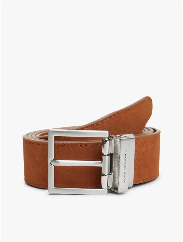Tommy Hilfiger Reversible Square Buckle Leather Belt