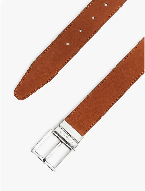 Tommy Hilfiger Reversible Square Buckle Leather Belt