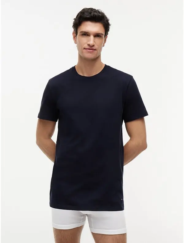 Tommy Hilfiger Cotton Classics Crewneck Undershirt 3-pack - Fossil