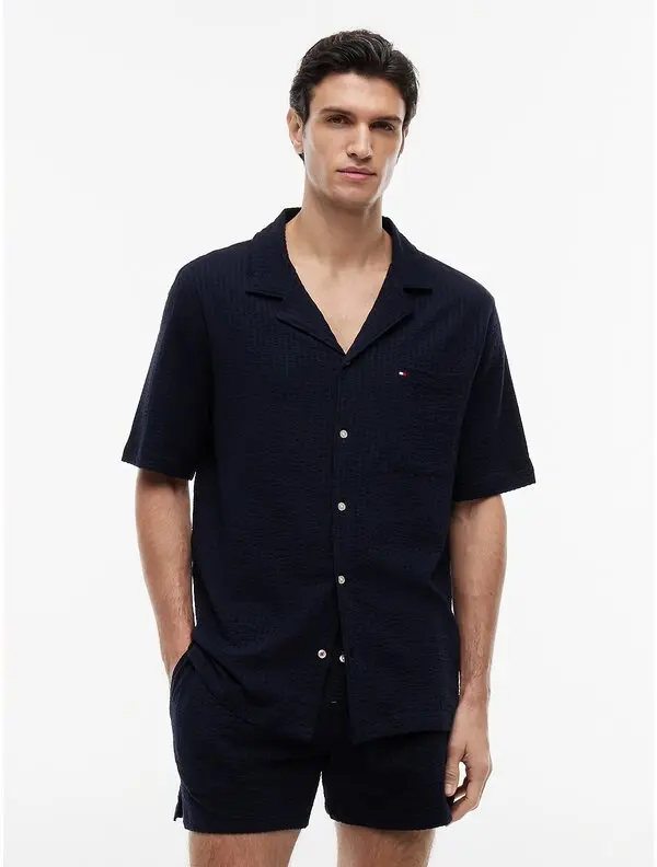 Tommy Hilfiger Short-sleeve Seersucker Sleep Shirt