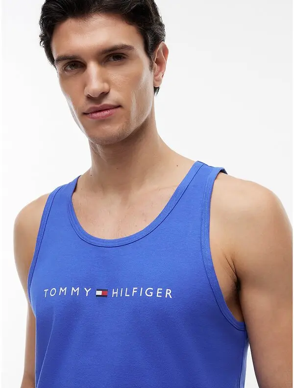 Tommy Hilfiger Hilfiger Logo Sleep Tank Top - Blueberry