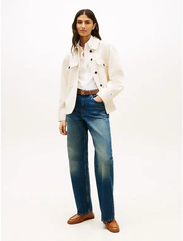 Tommy Hilfiger Oversized Twill Utility Shirt Jacket