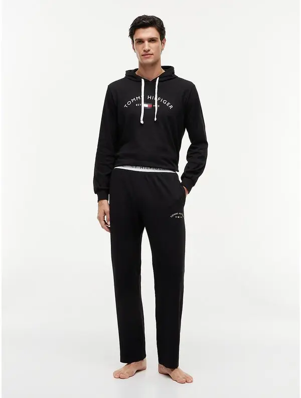 Tommy Hilfiger Hilfiger Logo Pique Sleep Pant - Black