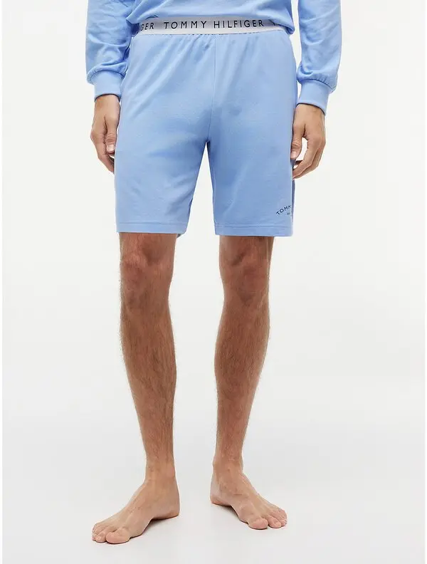 Tommy Hilfiger Pique Logo Sleep Shorts - Sea Spray