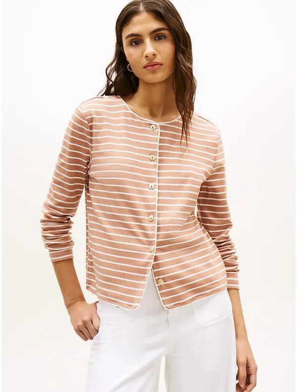 Tommy Hilfiger Striped Cotton Cardigan