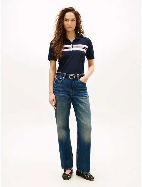 Tommy Hilfiger Regular Fit Block Stripe Stretch Polo