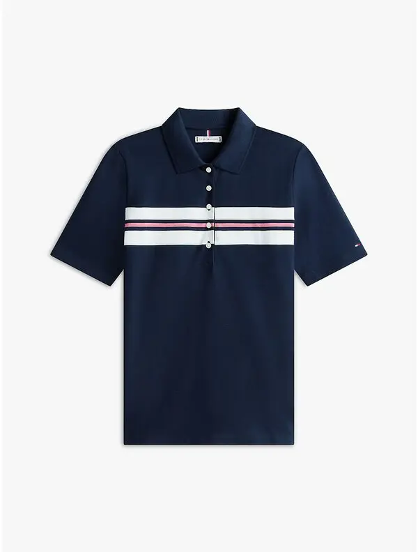 Tommy Hilfiger Regular Fit Block Stripe Stretch Polo