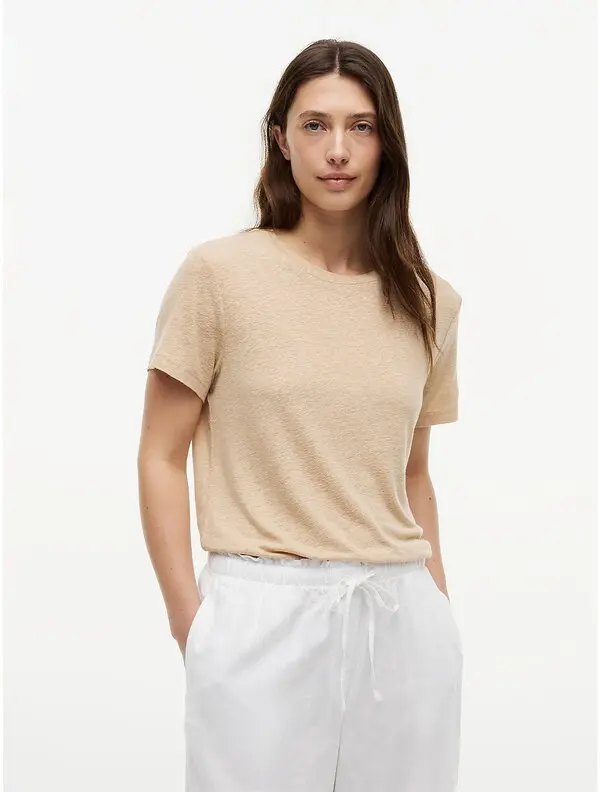 Tommy Hilfiger Linen-blend Crewneck T-shirt