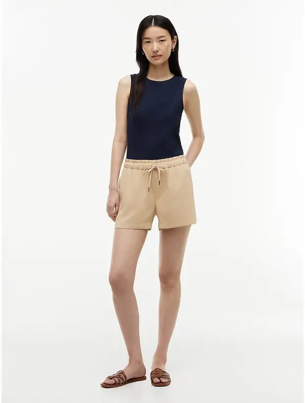 Tommy Hilfiger Pull-on Short With Drawstring Waist - Clayed Pebble