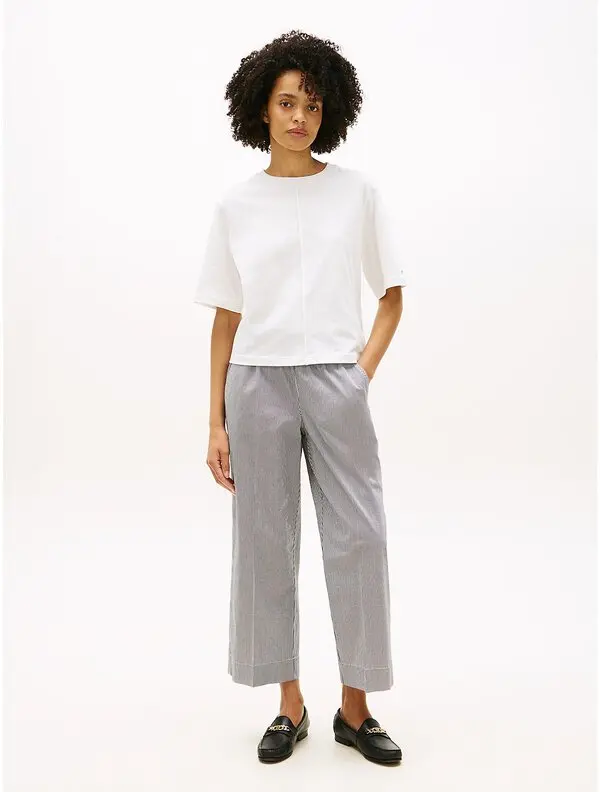Tommy Hilfiger Elasticated Waist Wide-leg Ankle Pants