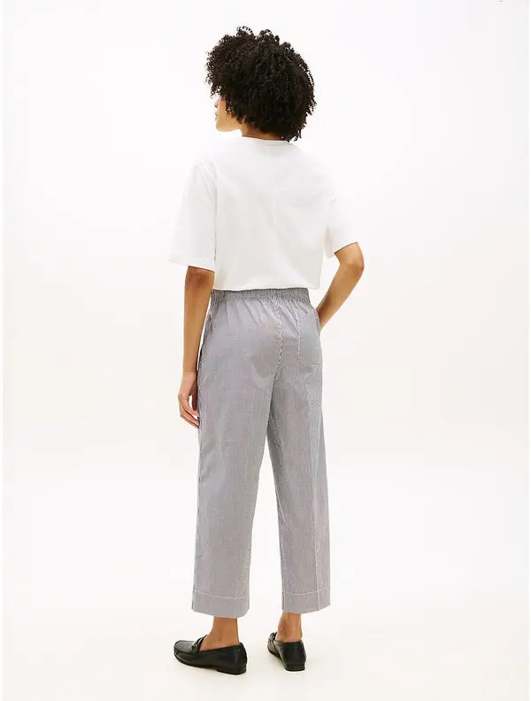 Tommy Hilfiger Elasticated Waist Wide-leg Ankle Pants