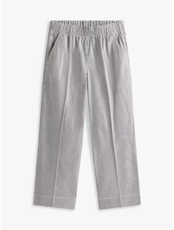 Tommy Hilfiger Elasticated Waist Wide-leg Ankle Pants
