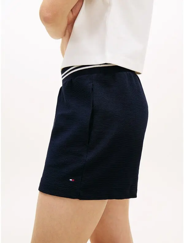 Tommy Hilfiger Ribbed Sweatshorts With Striped Tipping