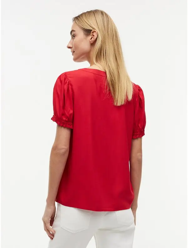 Tommy Hilfiger Lightweight Shirred Viscose Pullover Shirt