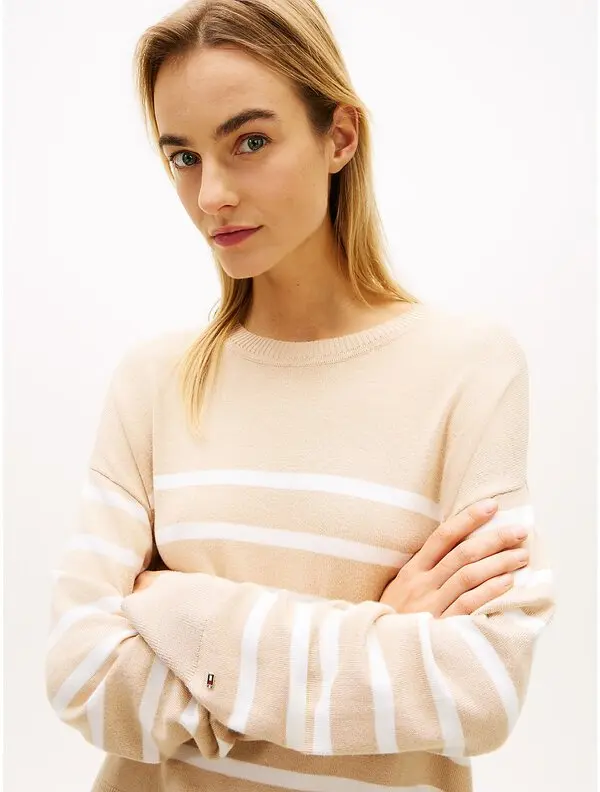 Tommy Hilfiger Striped Fine Knit Pullover Sweater