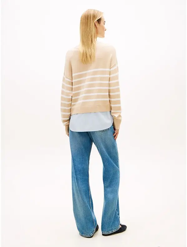 Tommy Hilfiger Striped Fine Knit Pullover Sweater