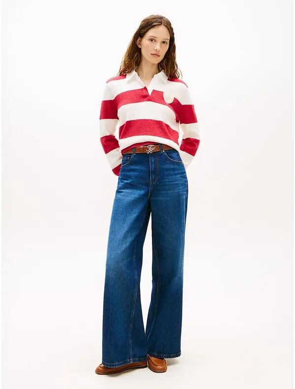 Tommy Hilfiger Rugby Stripe Sweater Polo
