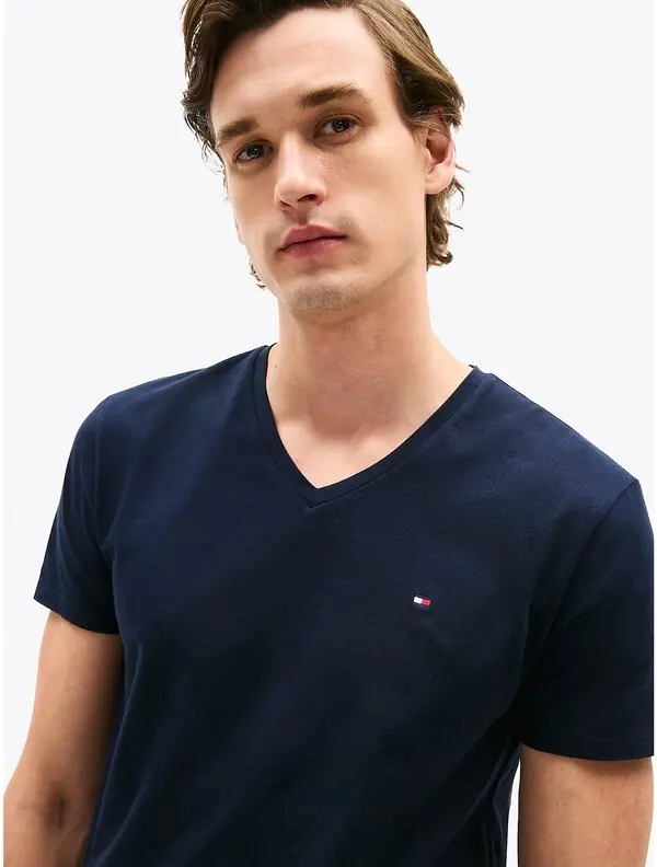 Tommy Hilfiger Slim Fit V-neck T-shirt - Navy