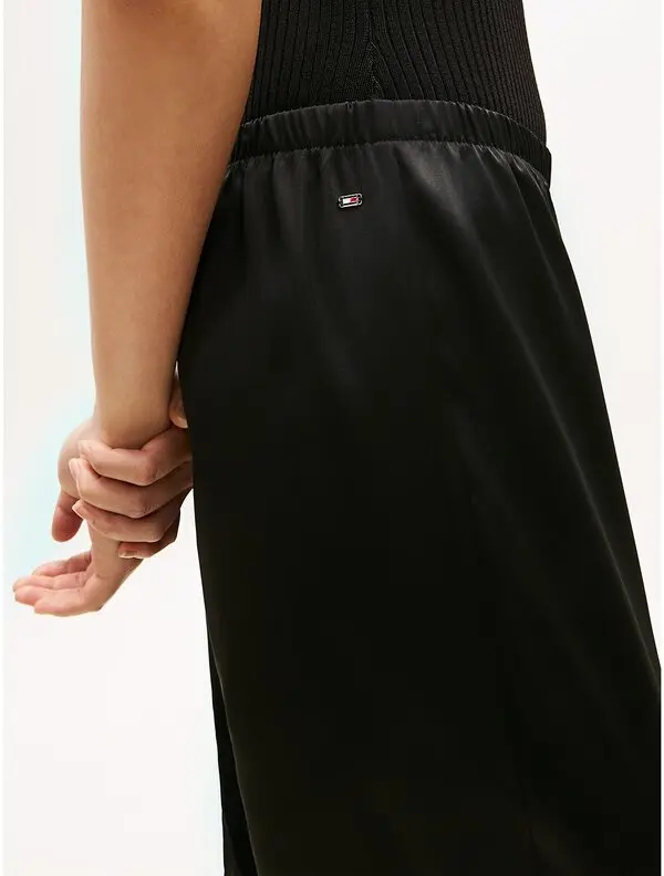 Tommy Hilfiger Stretch Satin Wide-leg Pull-on Pant