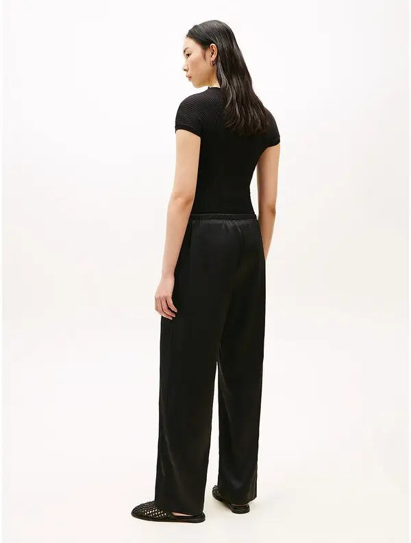 Tommy Hilfiger Stretch Satin Wide-leg Pull-on Pant