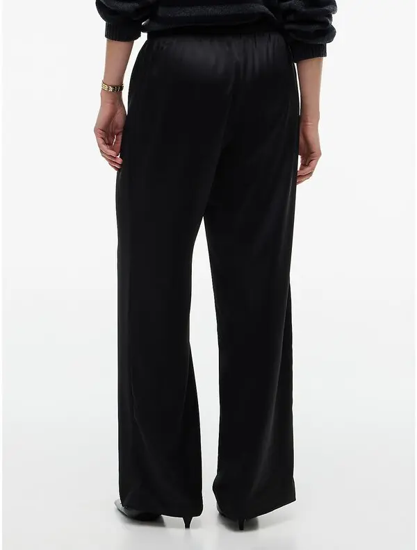 Tommy Hilfiger Stretch Satin Wide-leg Pull-on Pants
