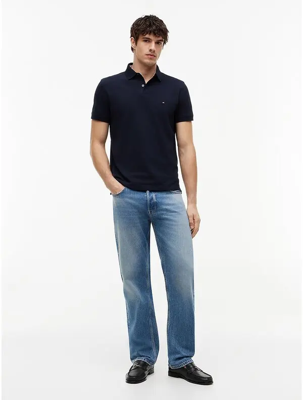 Tommy Hilfiger Regular Fit Stretch Tommy Polo - Navy