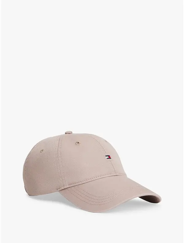 Tommy Hilfiger Baseball Cap With Embroidered Flag Logo - Smooth Taupe