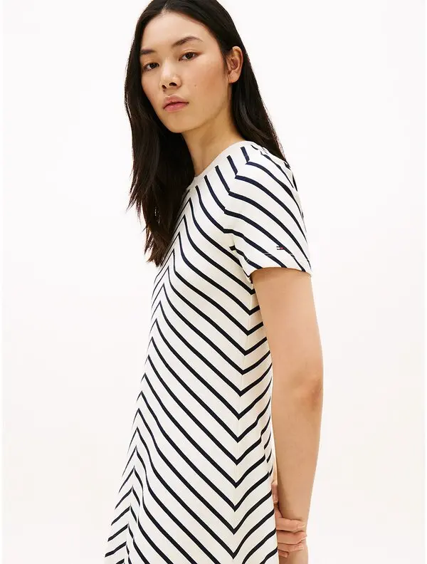 Tommy Hilfiger Chevron Stripe Fit & Flare Dress