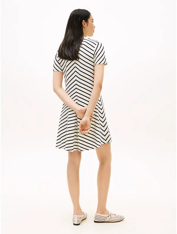 Tommy Hilfiger Chevron Stripe Fit & Flare Dress