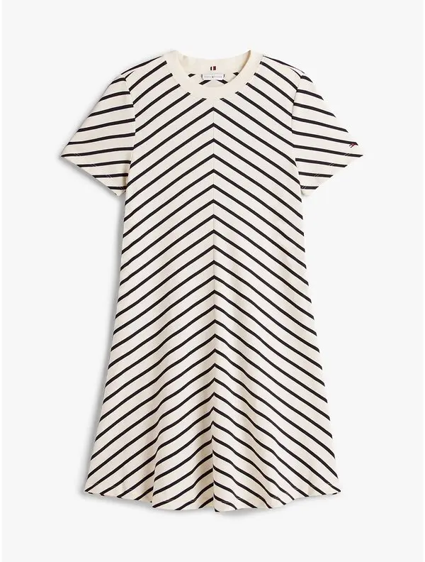 Tommy Hilfiger Chevron Stripe Fit & Flare Dress