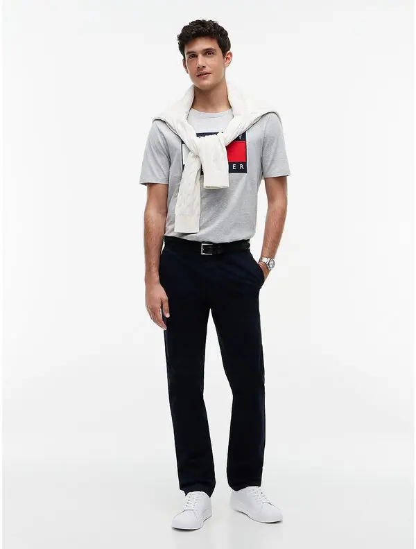 Tommy Hilfiger Big Flag Logo T-shirt - Grey Heather