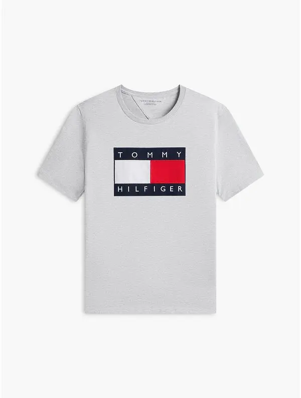 Tommy Hilfiger Big Flag Logo T-shirt - Grey Heather