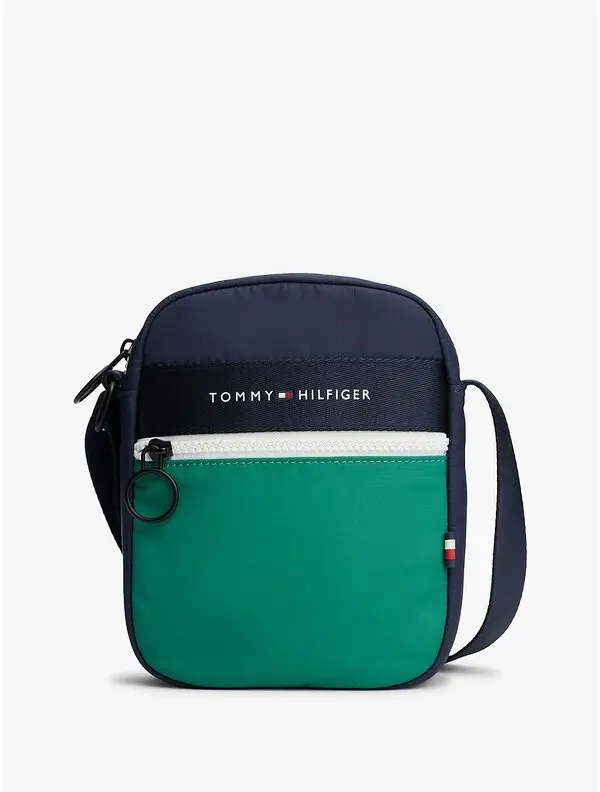 Tommy Hilfiger Colorblock Mini Reporter Bag - Nouveau Green Multi