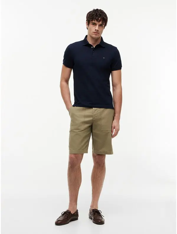 Tommy Hilfiger Slim Fit Stretch Pique Polo - Navy