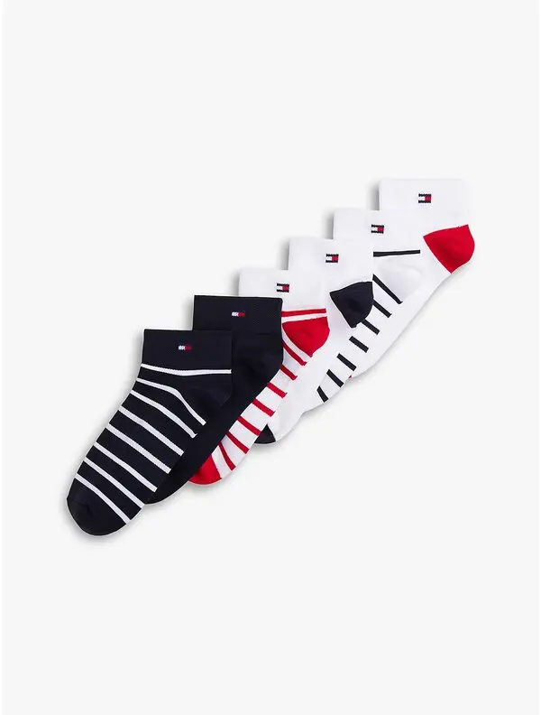 Tommy Hilfiger Quarter-top Sock 6-pack - Lucent White / Multi