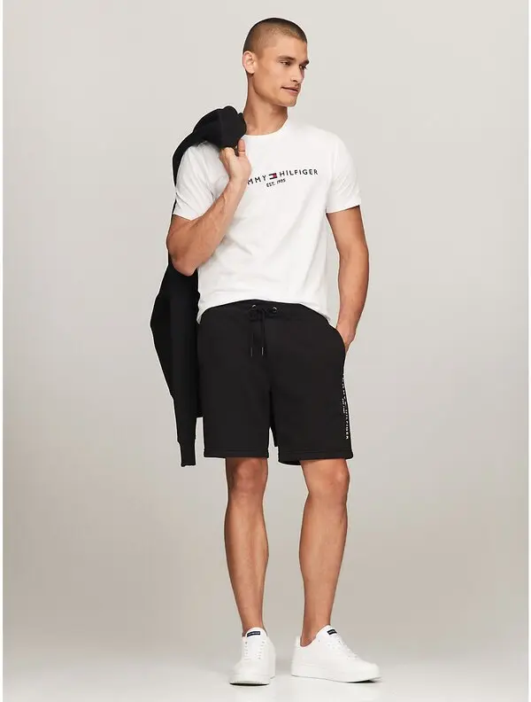 Tommy Hilfiger Embroidered Logo Sweatshorts - Black