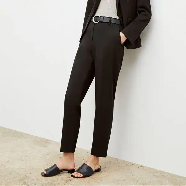 M.M.LAFLEUR Mejia Washable Wool Twill Pants - Black