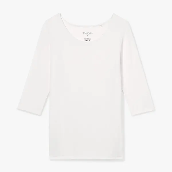 M.M.LAFLEUR Soyoung" Ribbed Pima Cotton T-shirt - Ivory