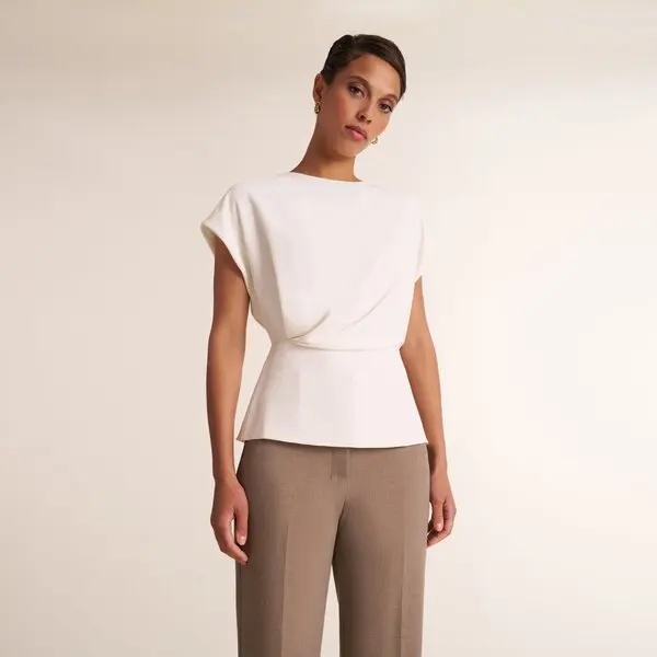 M.M.LAFLEUR Nejvi Eco Soft Wave Top - Ivory
