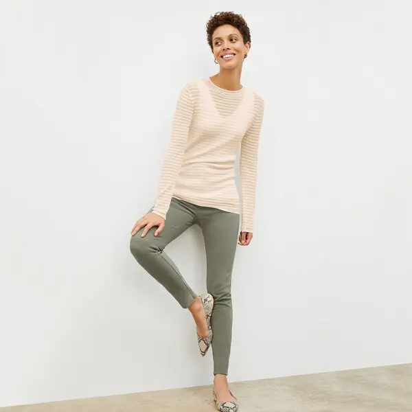 M.M.LAFLEUR Skinny Foster Pants With Tapered Leg And Notched Ankles