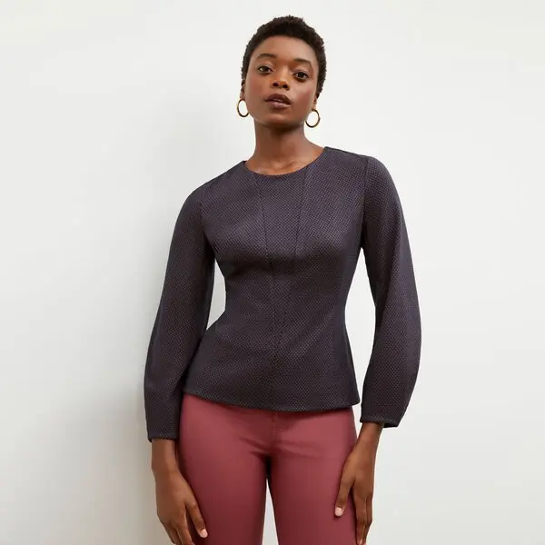 M.M.LAFLEUR Rashida Top Stretch Foulard Knit