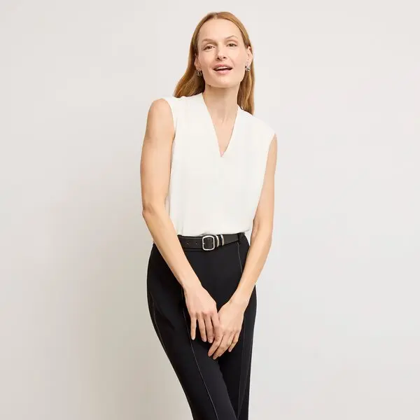 M.M.LAFLEUR Emmy Drape Top - Ivory