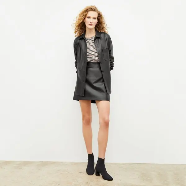 M.M.LAFLEUR Vegan Leather Shacket