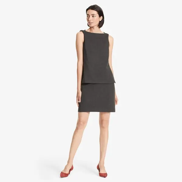 M.M.LAFLEUR Textured Ponte Pencil Skirt - One-color